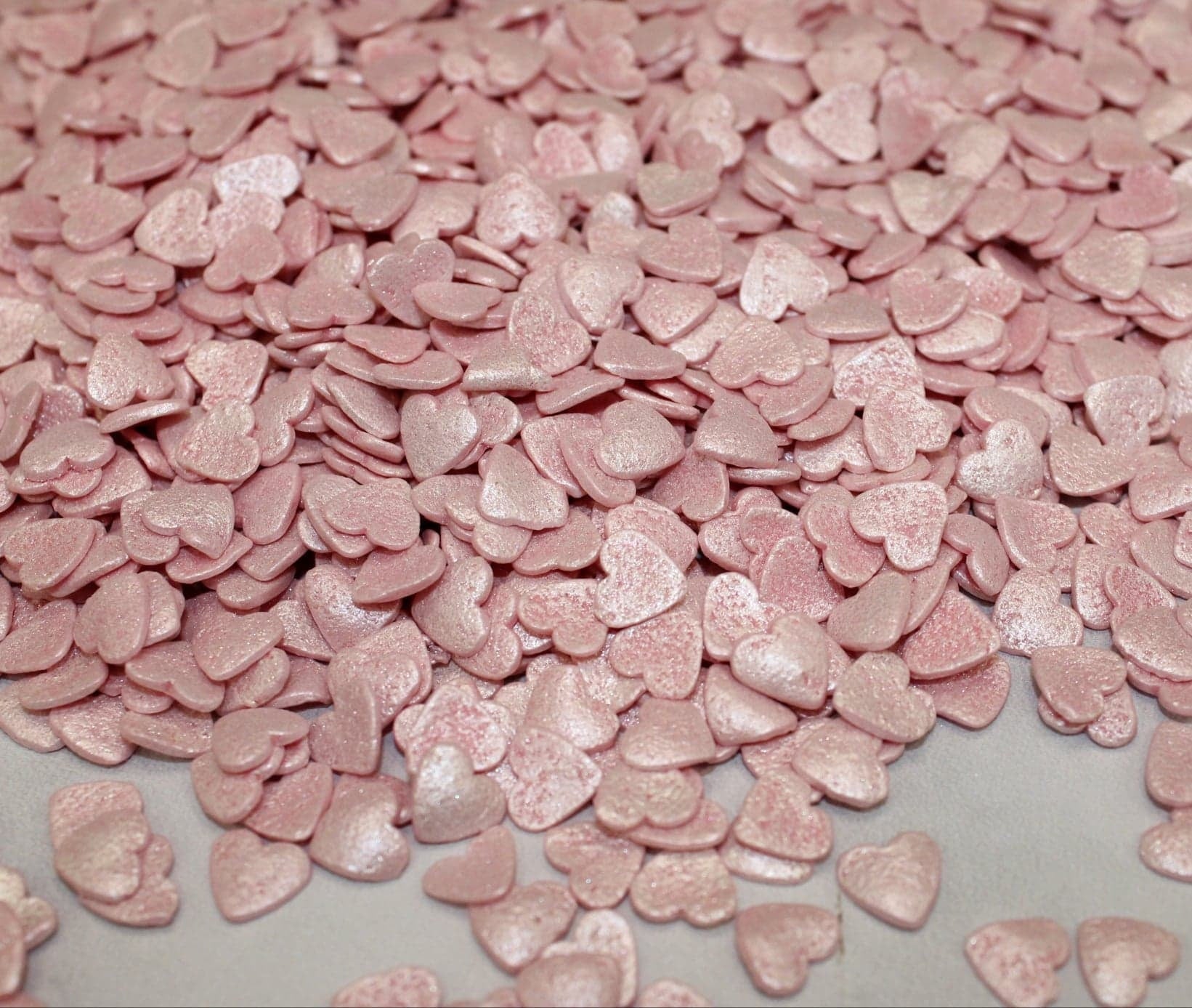 Pearly Pink Heart Confetti Sprinkles – Delta Sprinkles