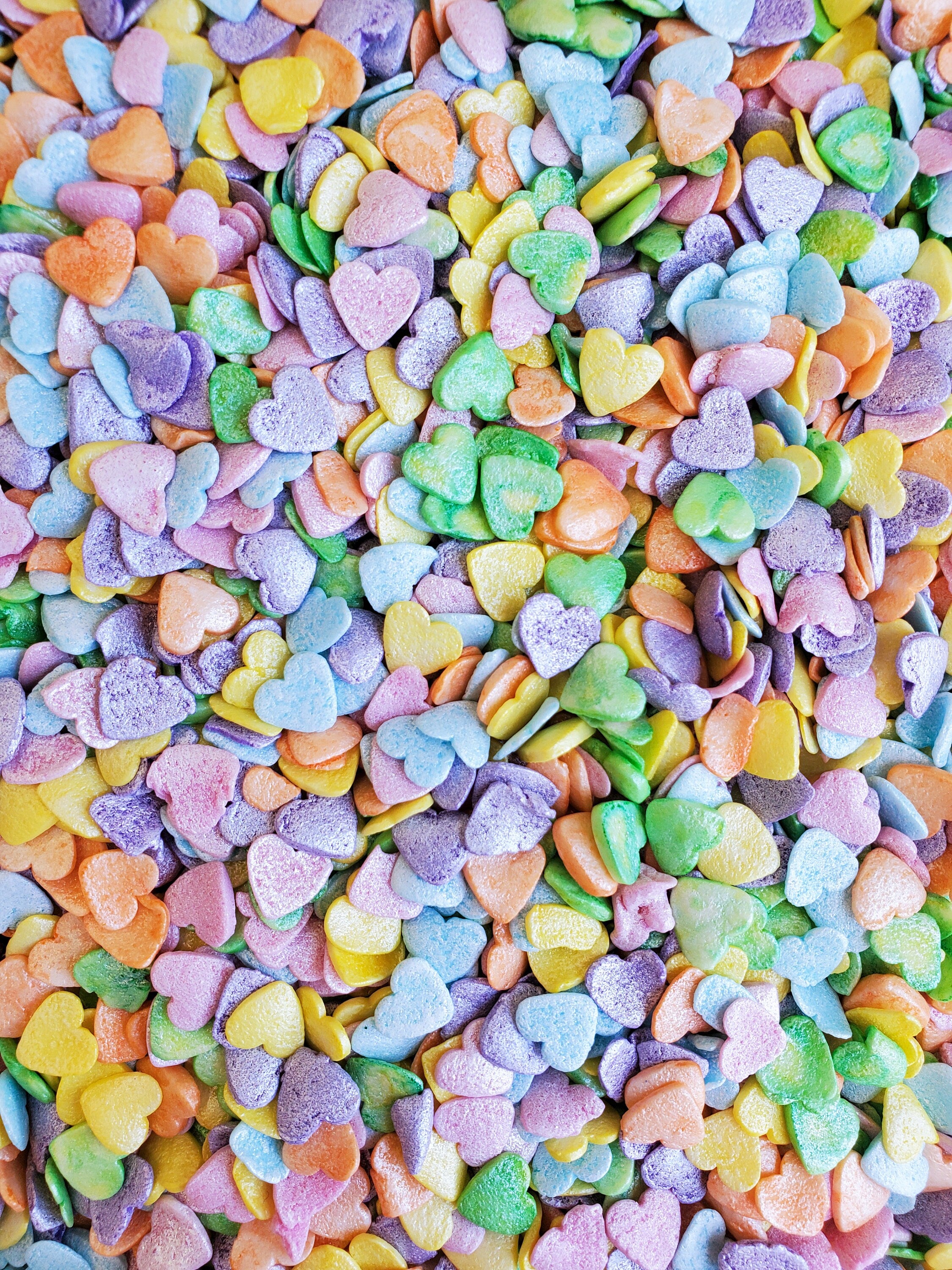 Shimmer Pastel Heart Confetti Sprinkles – Delta Sprinkles